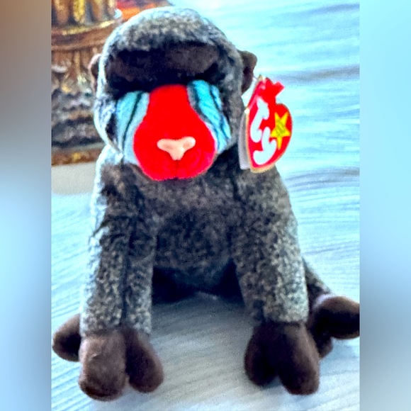 Beanie Babies | Toys | Cheeks The Baboon Ty Beanie Baby 999 Retired ...